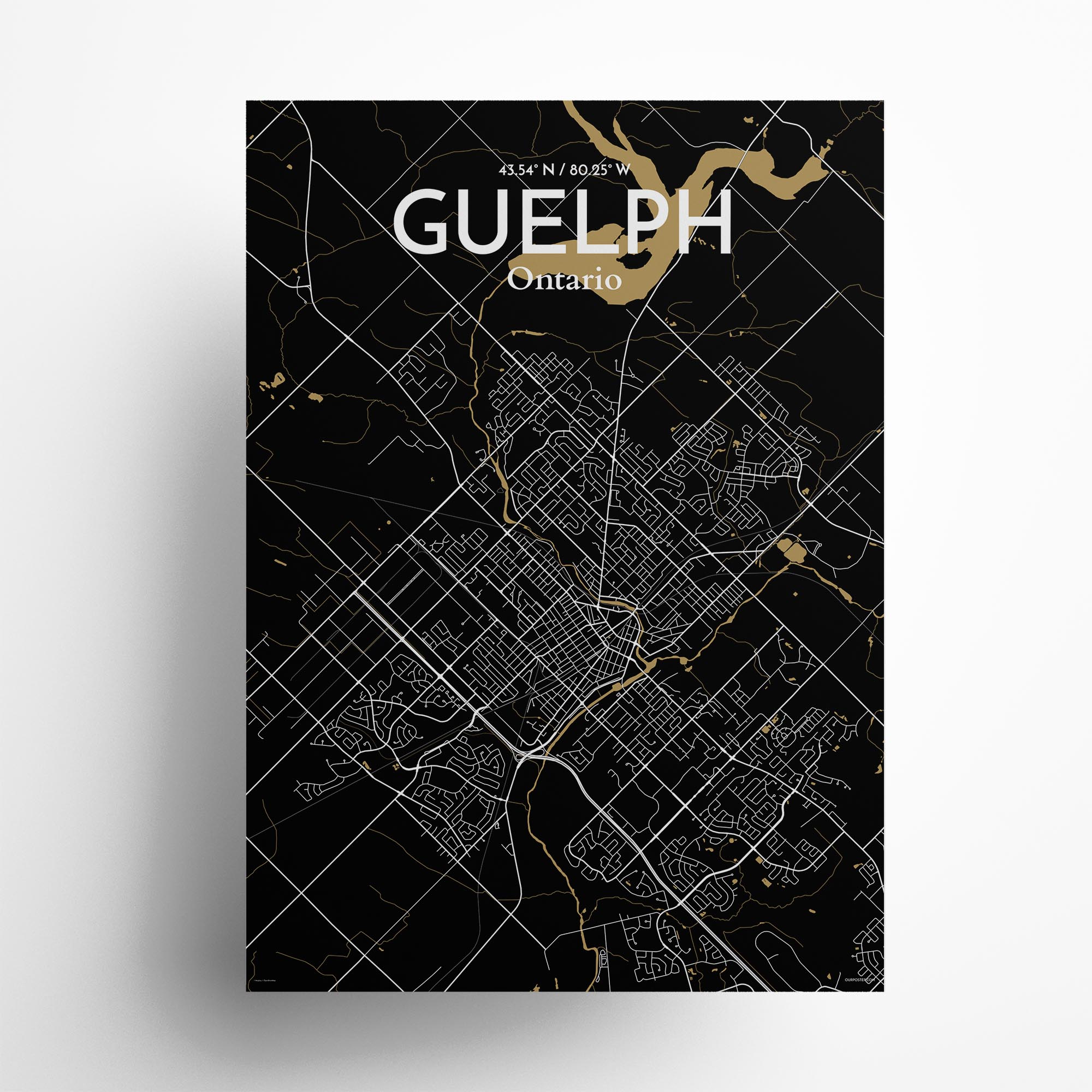 City Street Map Of Guelph