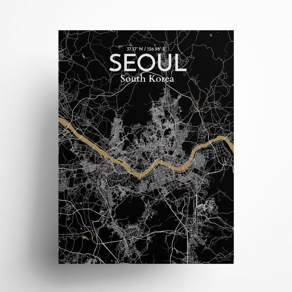 Seoul City Map, Art Print, Wall Decor - OurPoster.com