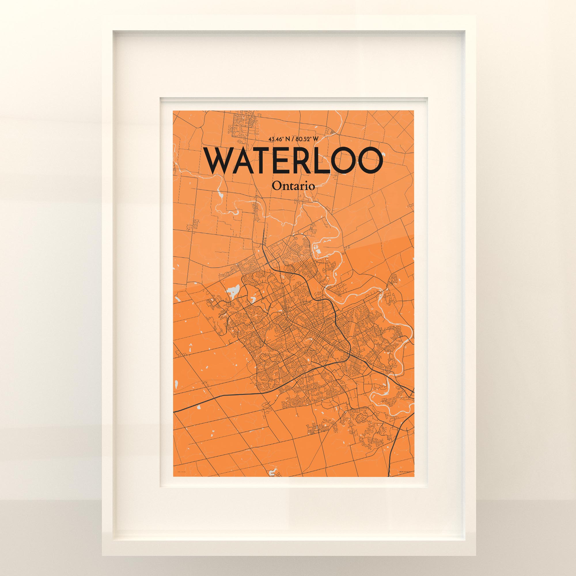 waterloo city map detailed printable
