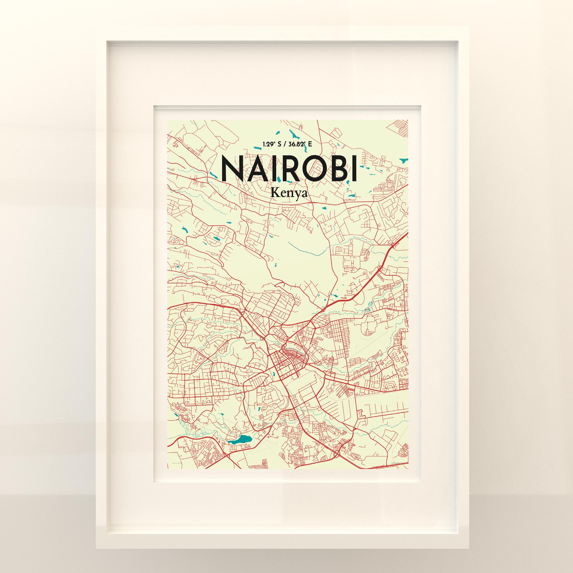 Nairobi City Map, Art Print, Wall Decor - OurPoster.com