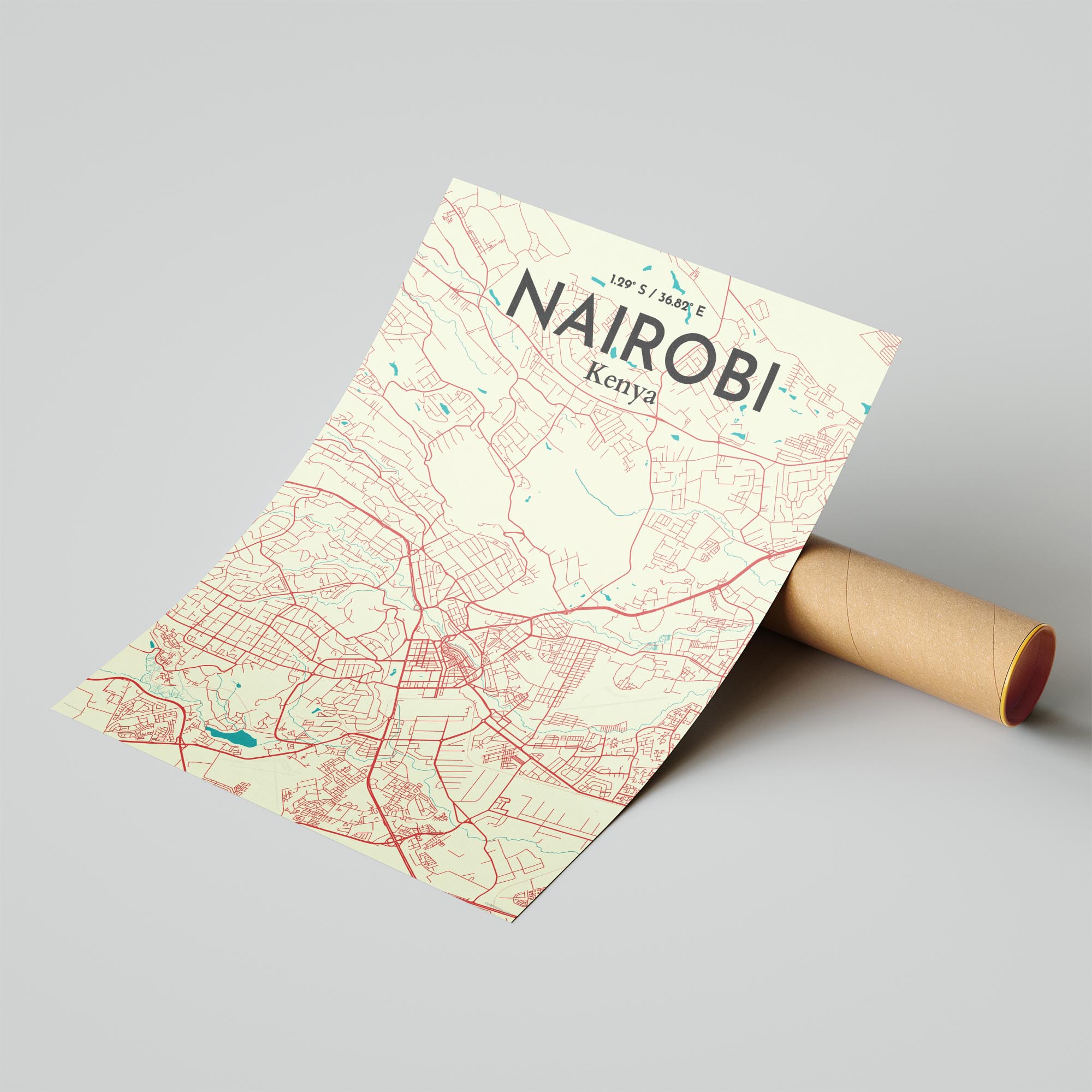 Nairobi City Map, Art Print, Wall Decor - OurPoster.com