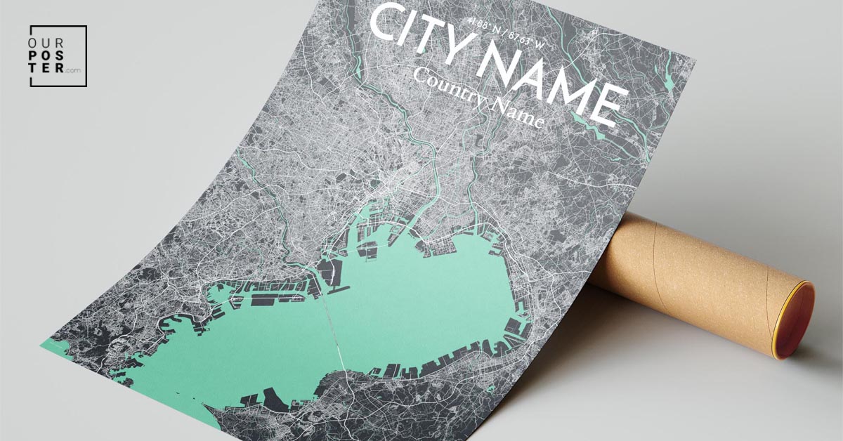Custom City Map, Art Print, Wall Decor - OurPoster.com
