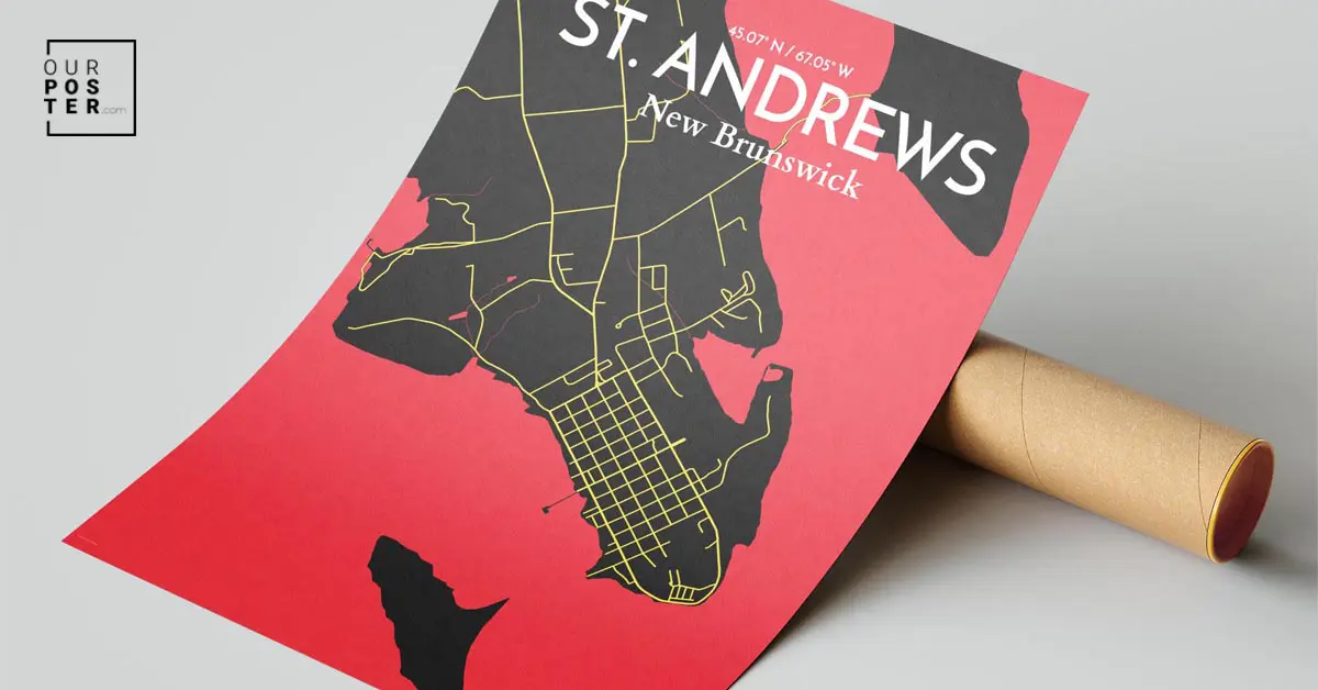 St. Andrews City Map, Art Print, Wall Decor - OurPoster.com