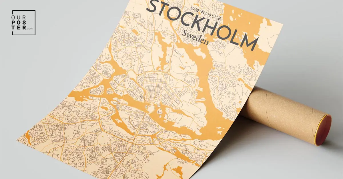 Stockholm City Map, Art Print, Wall Decor - OurPoster.com