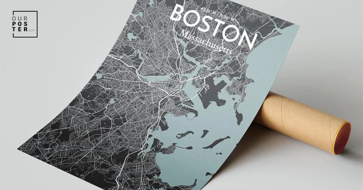 Boston City Map, Art Print, Wall Decor - OurPoster.com