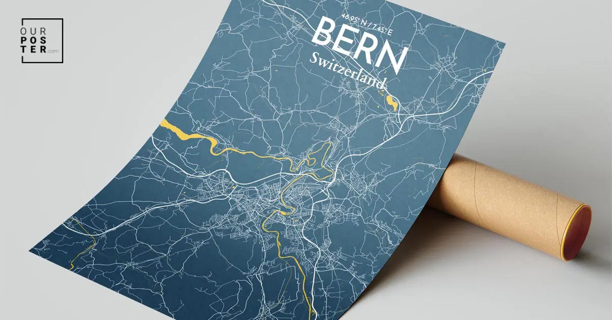 Bern City Map, Art Print, Wall Decor - OurPoster.com