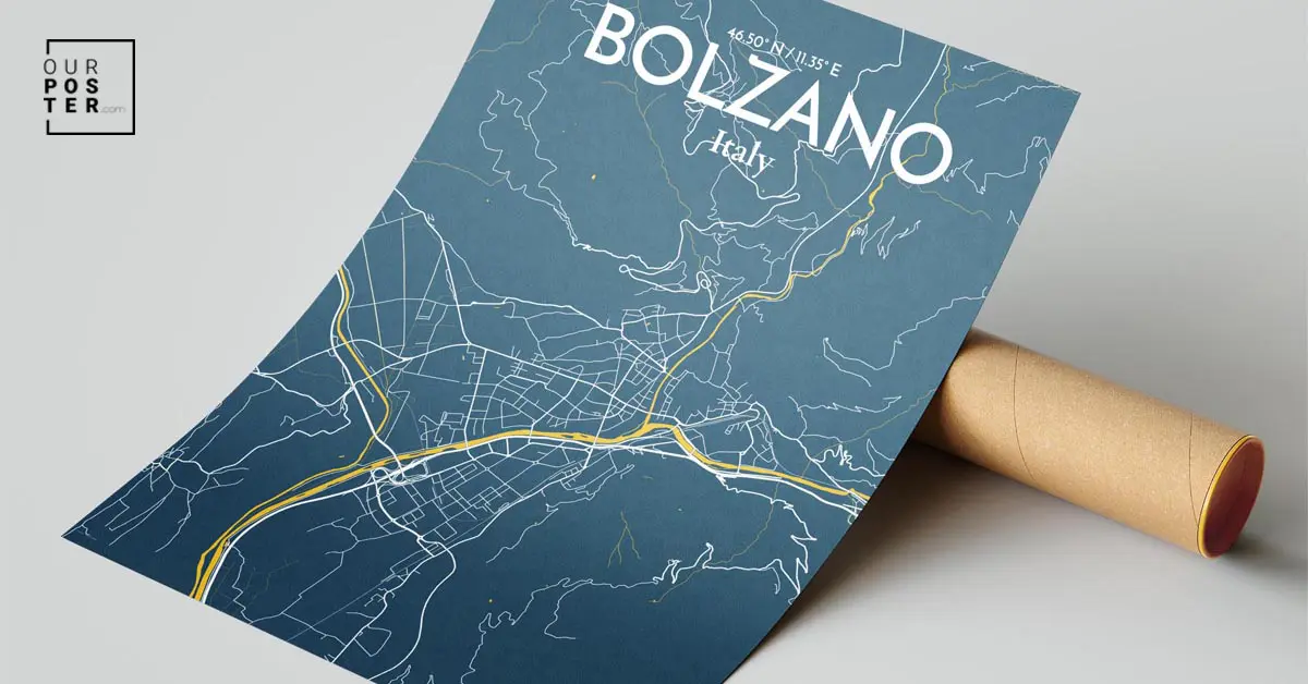 Bolzano City Map, Art Print, Wall Decor - OurPoster.com