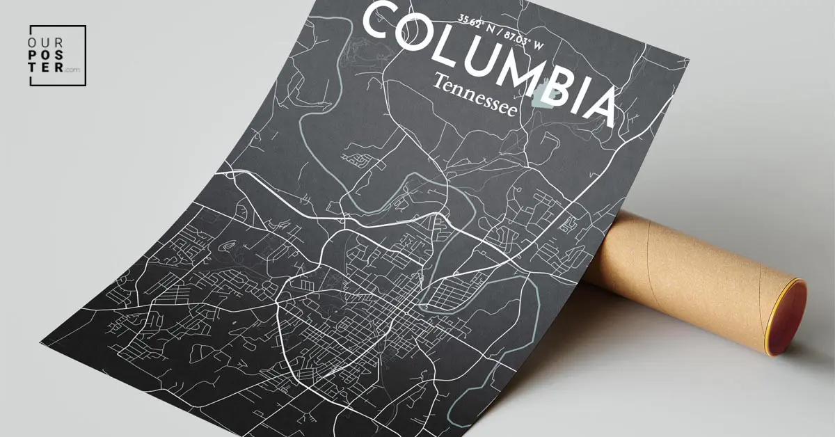 Columbia City Map, Art Print, Wall Decor - OurPoster.com