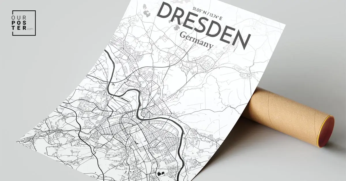 Dresden City Map, Art Print, Wall Decor - OurPoster.com