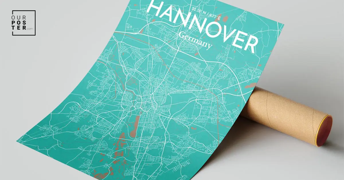 Hannover City Map, Art Print, Wall Decor - OurPoster.com