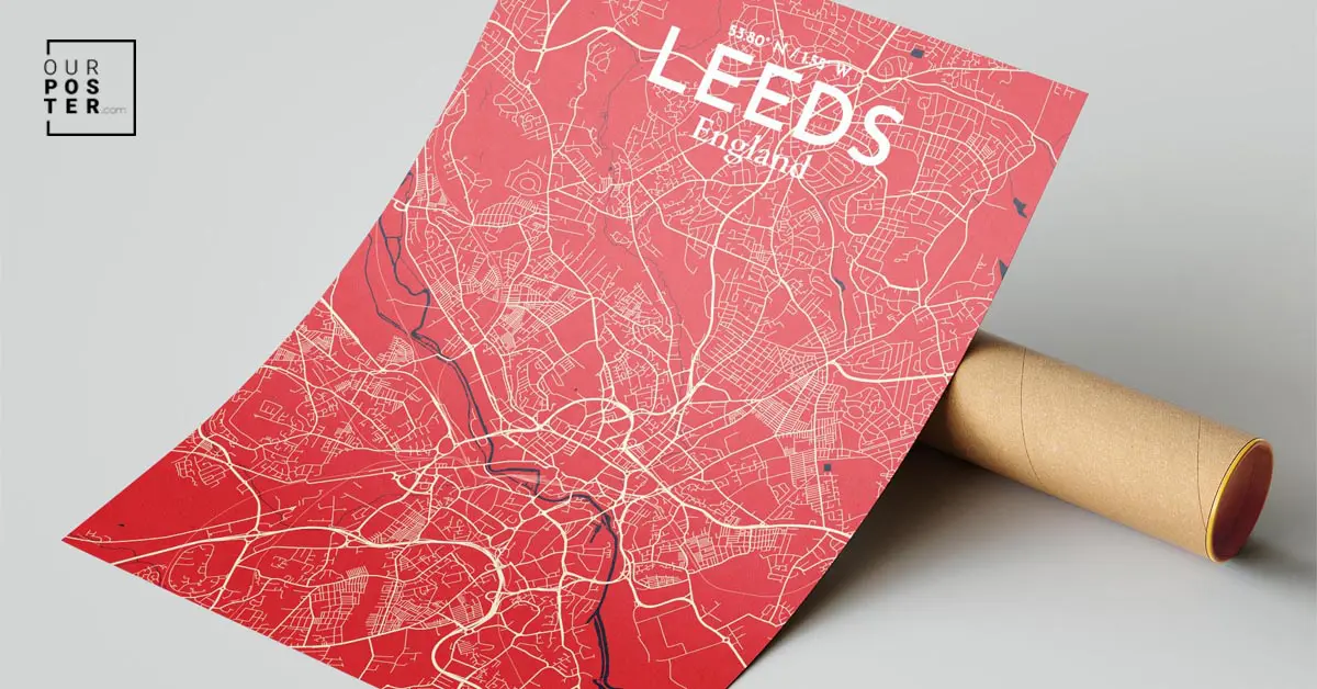 Leeds City Map, Art Print, Wall Decor - OurPoster.com