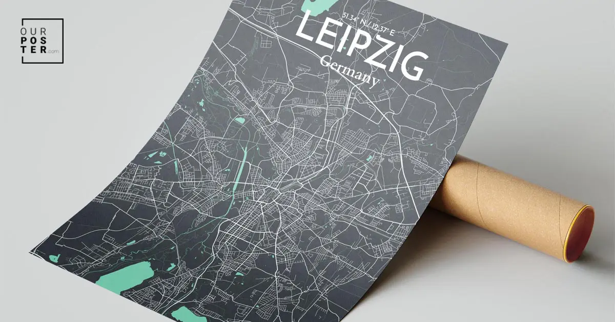 Leipzig City Map, Art Print, Wall Decor - OurPoster.com