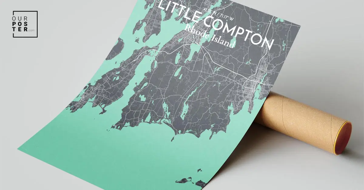 Litle Compton City Map, Art Print, Wall Decor - OurPoster.com