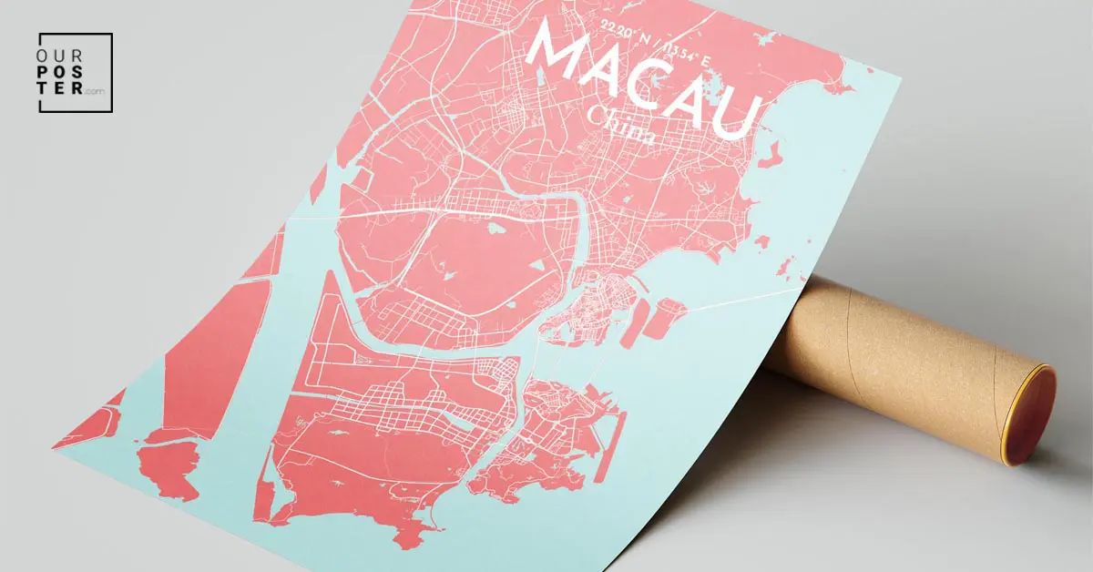 Macau City Map, Art Print, Wall Decor - OurPoster.com