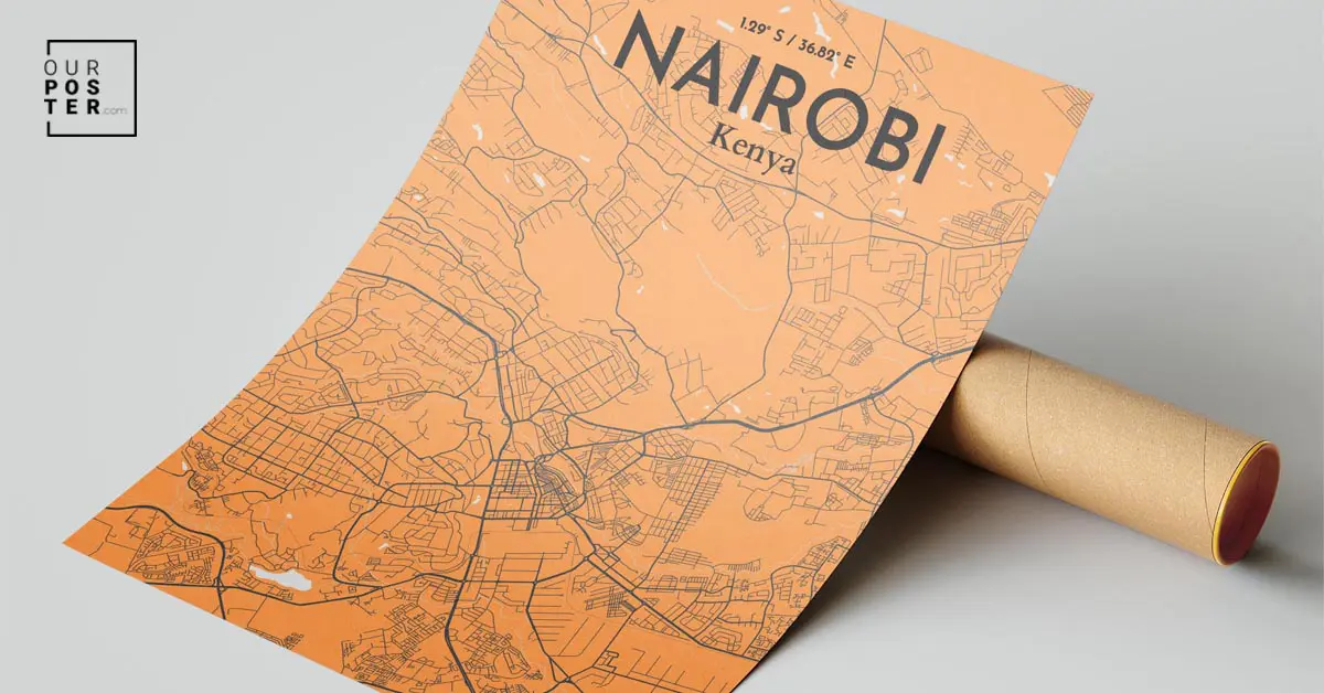 Nairobi City Map, Art Print, Wall Decor - OurPoster.com