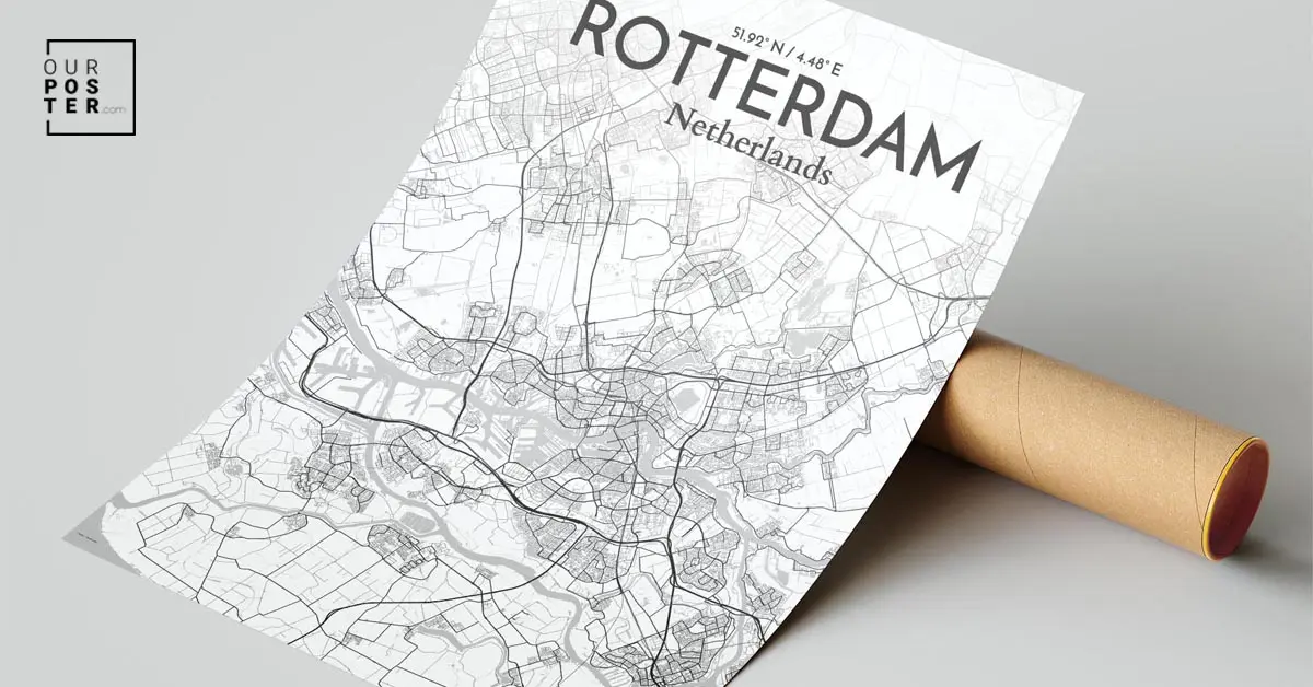 Rotterdam City Map, Art Print, Wall Decor - OurPoster.com