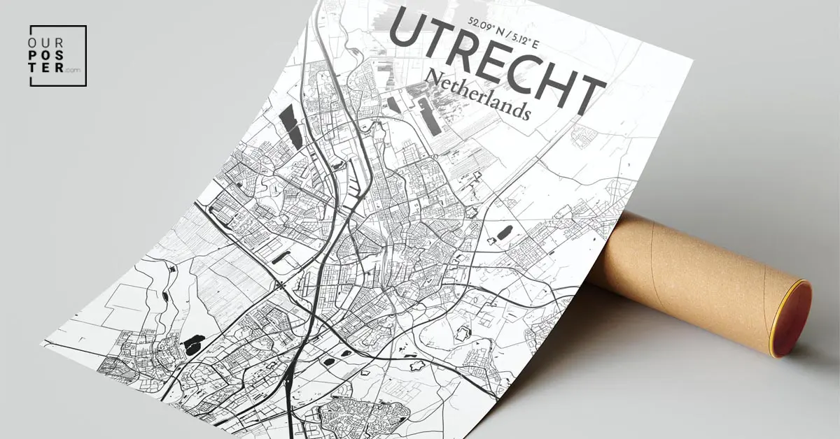 Utrecht City Map, Art Print, Wall Decor - OurPoster.com