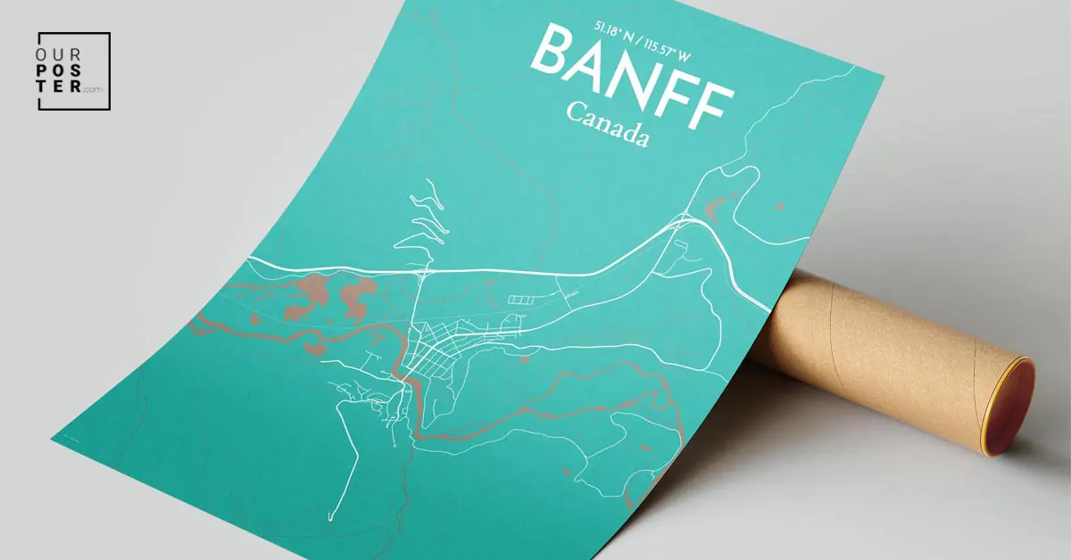 Banff City Map, Art Print, Wall Decor - OurPoster.com