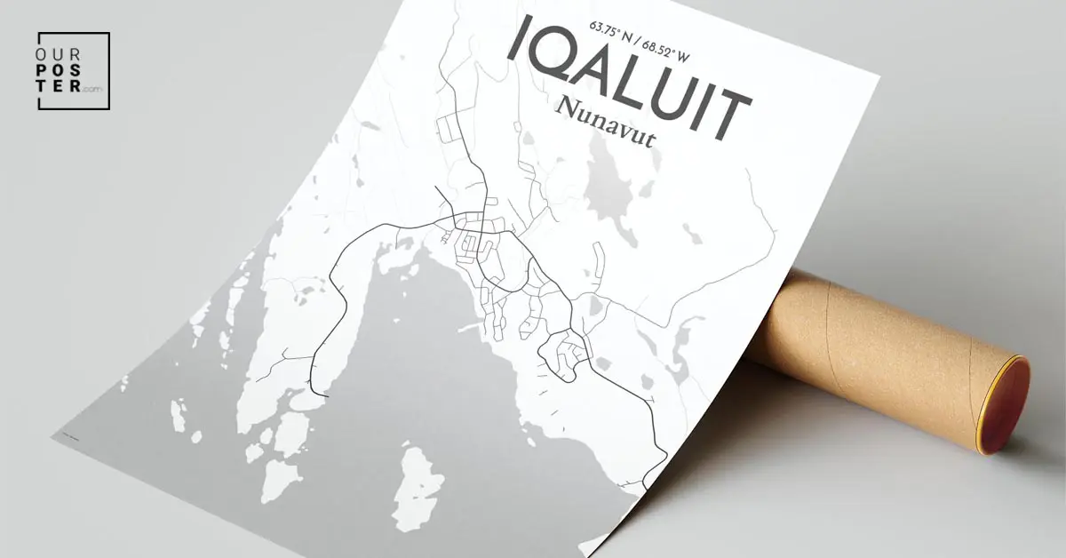 Iqaluit City Map, Art Print, Wall Decor - OurPoster.com