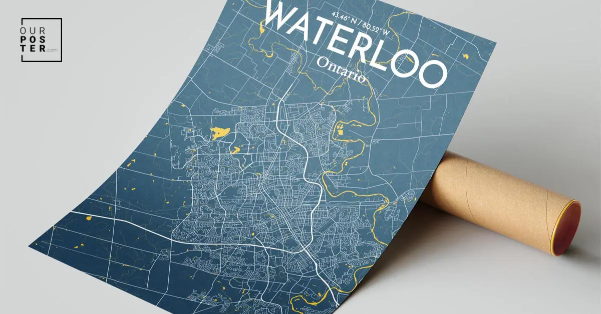 Waterloo City Map, Art Print, Wall Decor - OurPoster.com