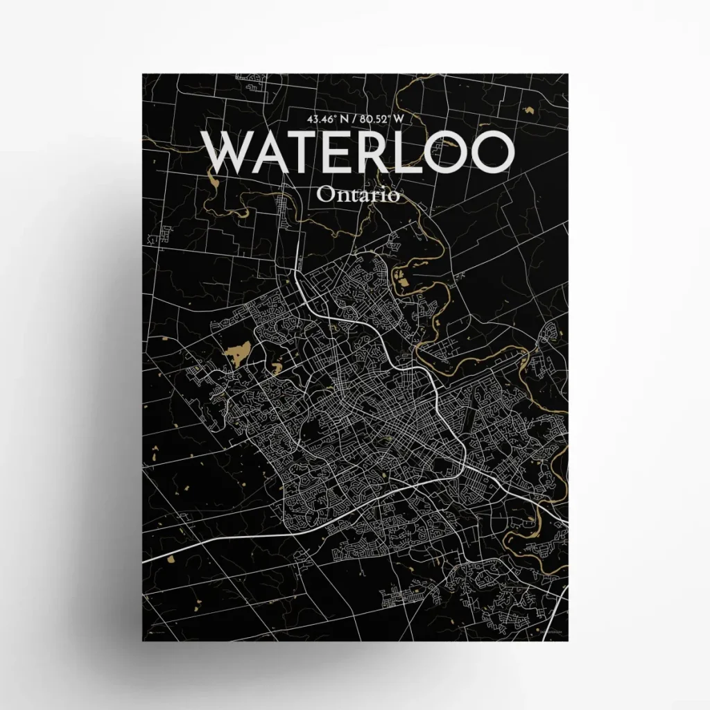 Waterloo City Map, Art Print, Wall Decor - OurPoster.com