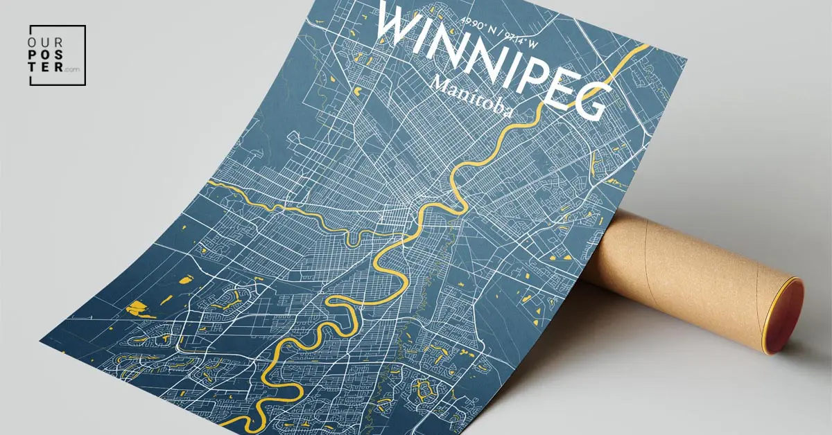 Winnipeg City Map, Art Print, Wall Decor - OurPoster.com