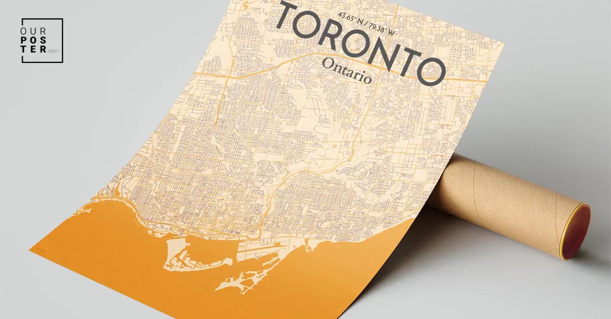 Toronto City Map, Art Print, Wall Decor - OurPoster.com