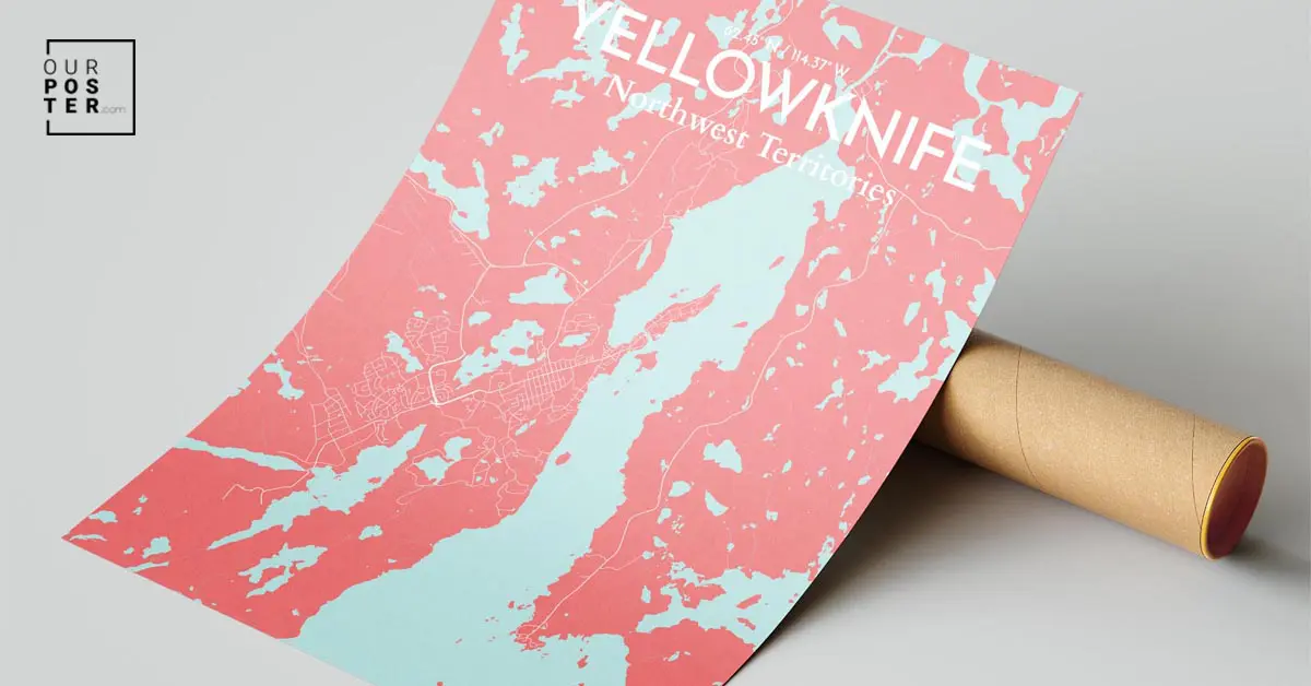 Yellowknife City Map, Art Print, Wall Decor - OurPoster.com